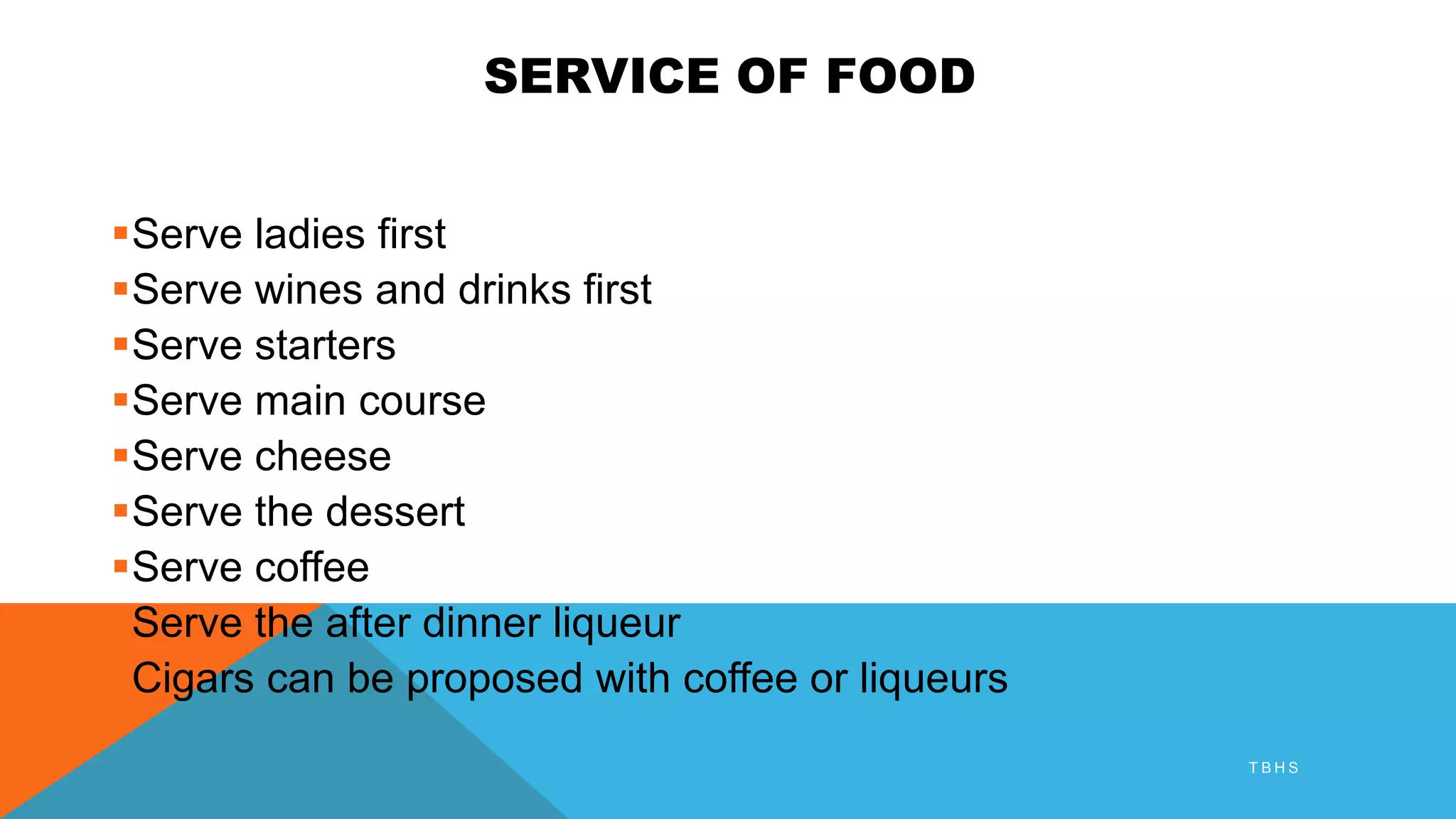 service sequence and welcoming the guest | PPTX