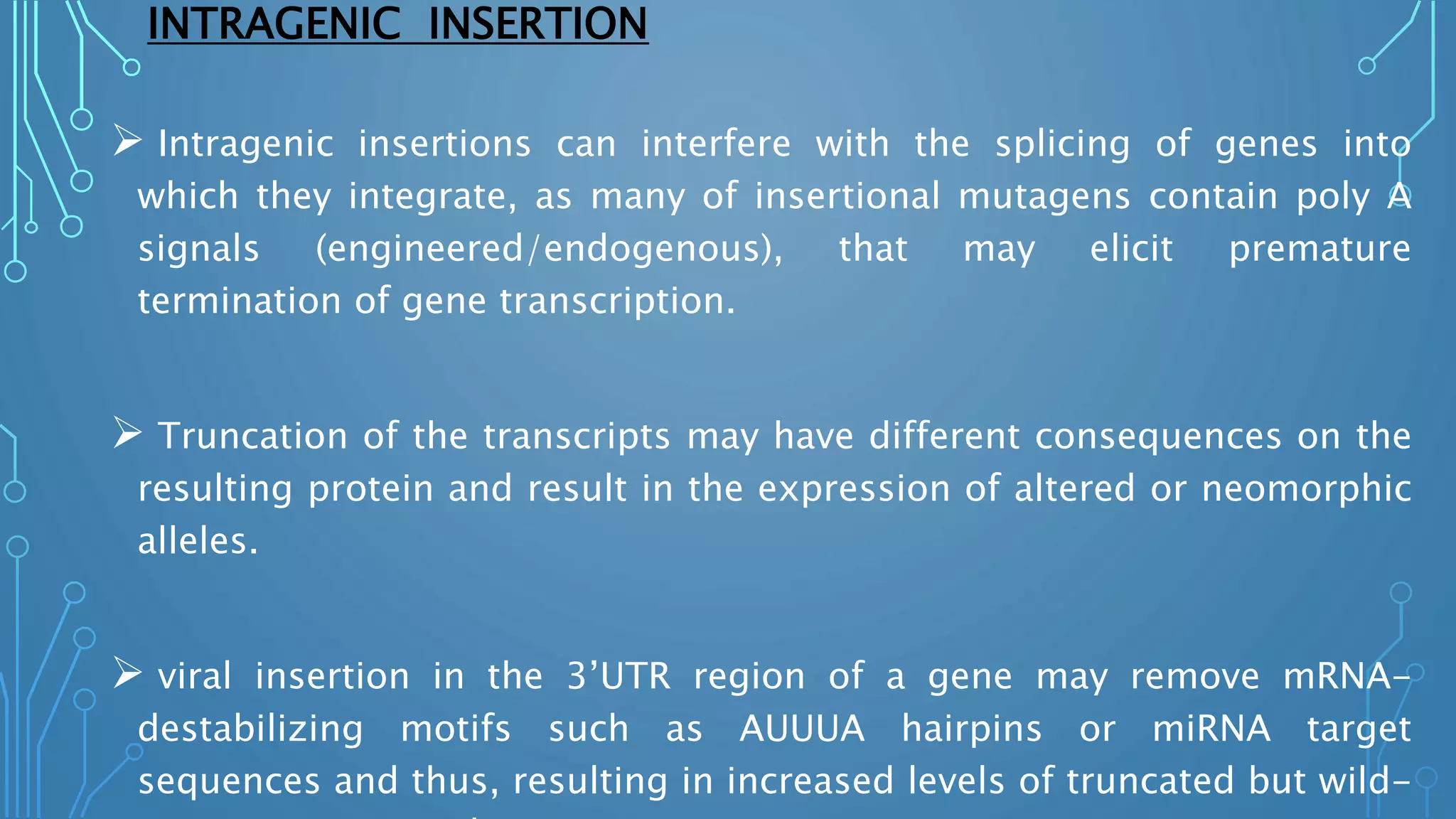 insertional mutagenesis | PPTX