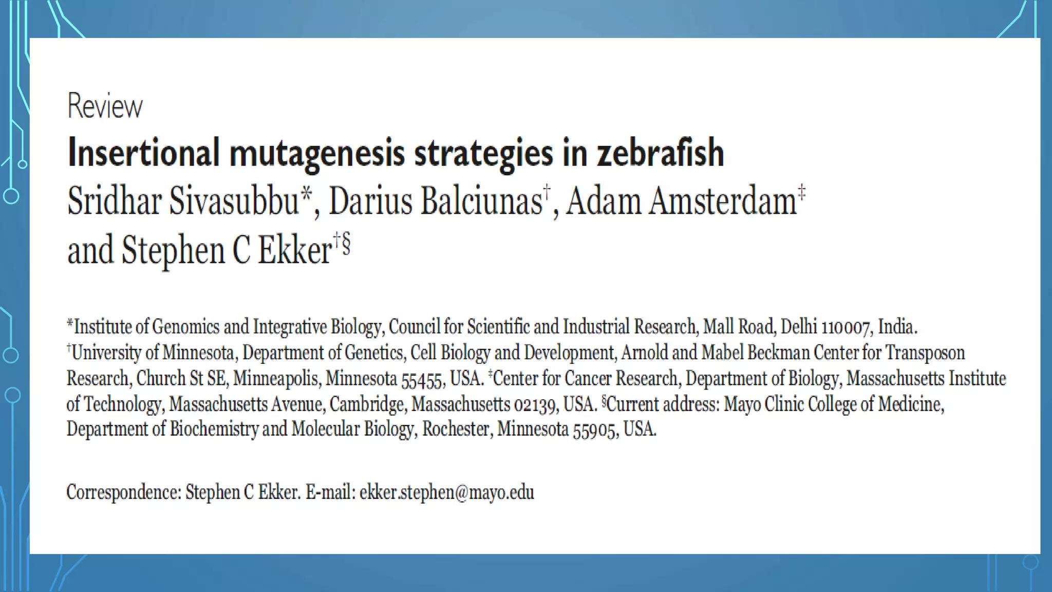 insertional mutagenesis | PPTX