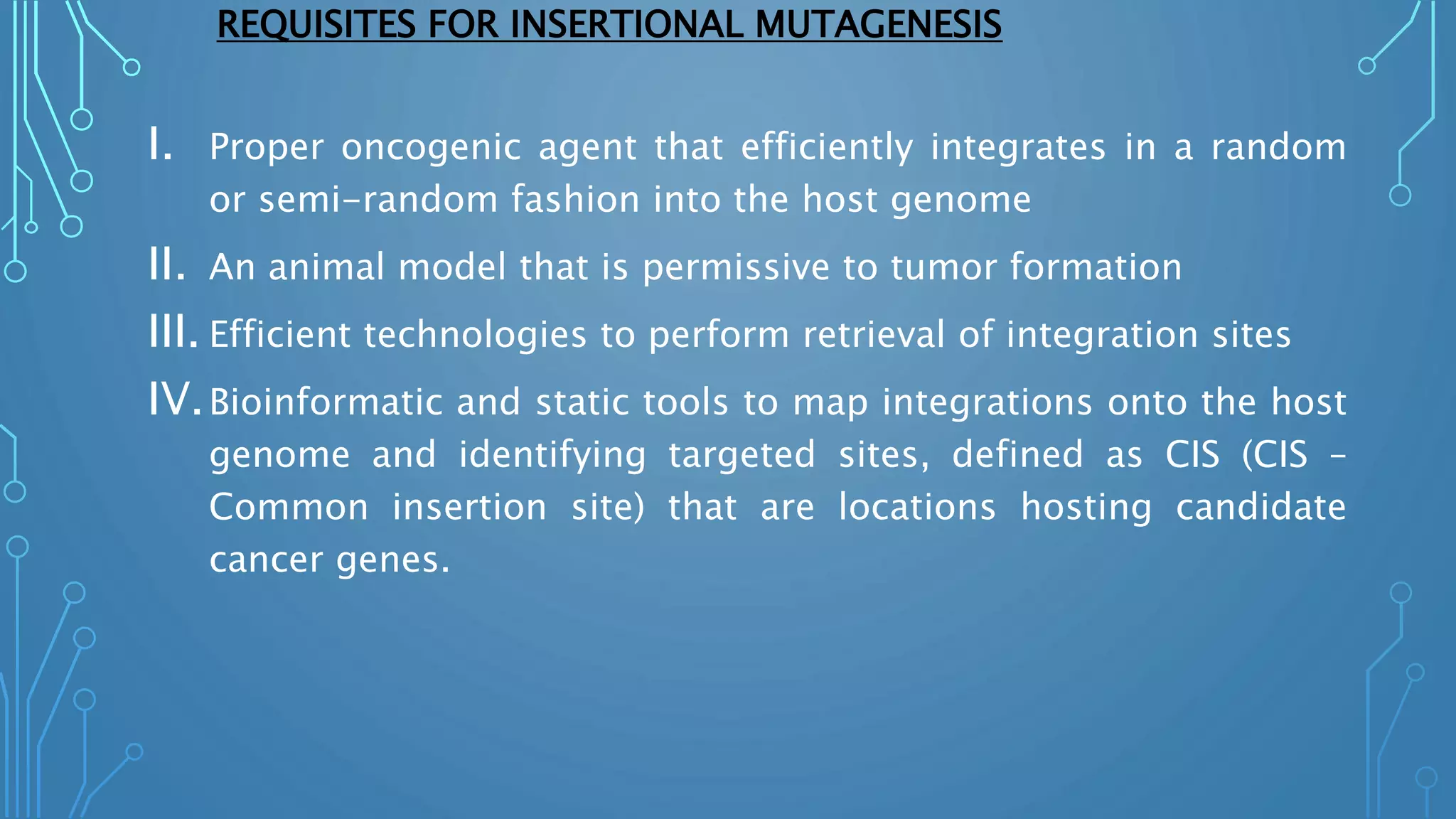 insertional mutagenesis | PPTX
