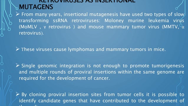 insertional mutagenesis | PPTX