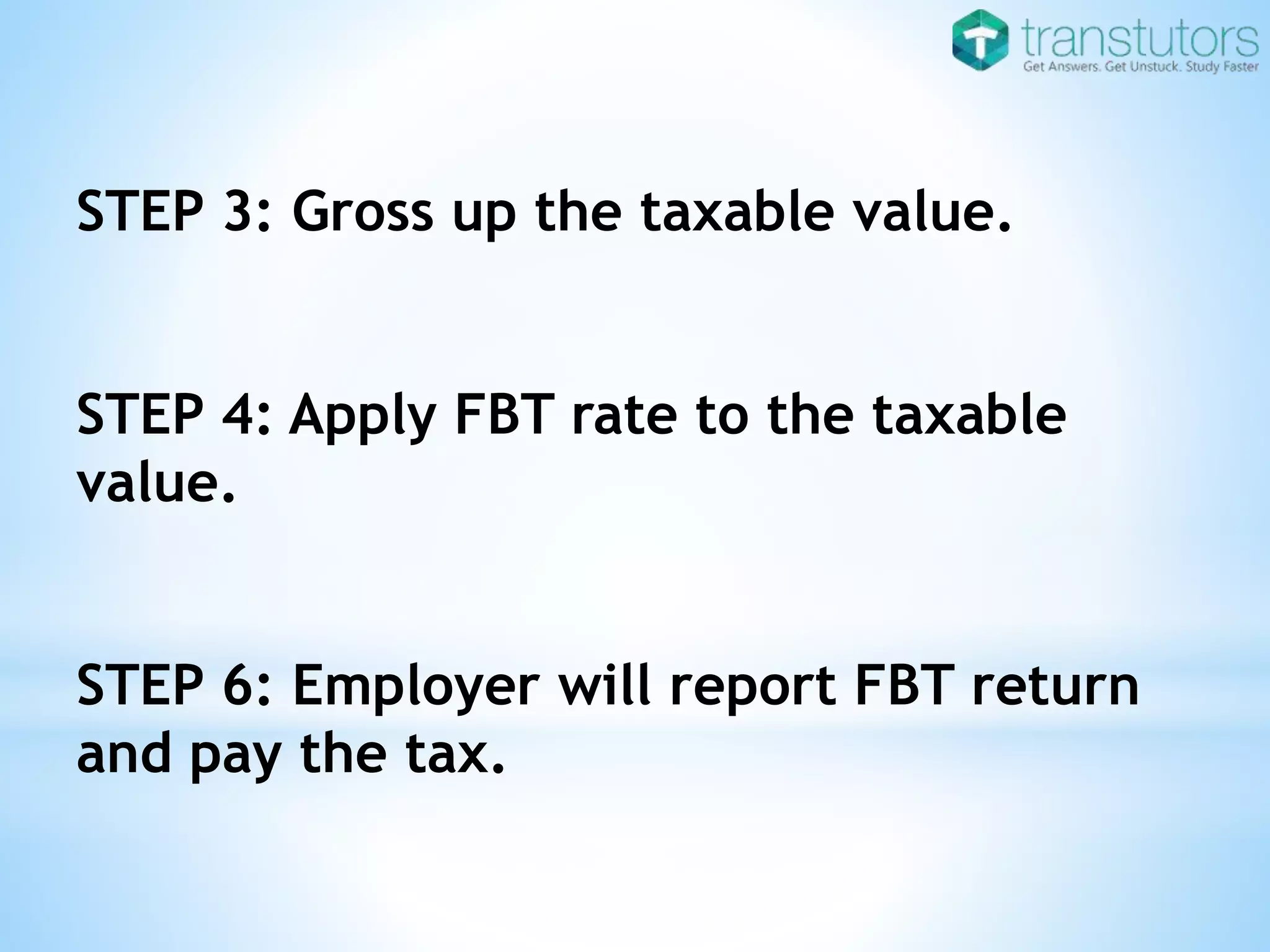 FBT (Fringe Benefit Tax) | Accounting | PPTX