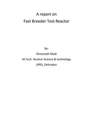 Fast Breeder Test Reactor | PDF