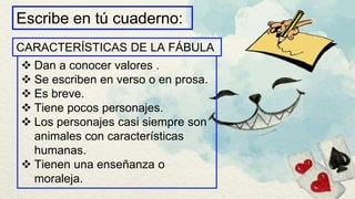FÁBULA( CLASE 1)LENGUAJE CUARTO BÁSICO TIPOLOGIAO | PPTX