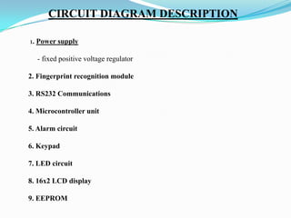 Fingerprint based voting machine ppt | PPTX