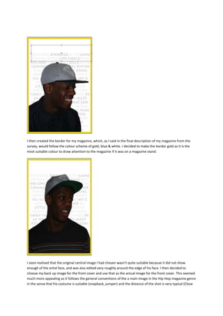 Tolu Awojobi AS Media Coursework - Front Cover Development | DOCX