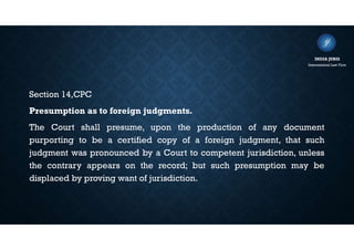 Foreign Courts & Foreign Judgements under Civil Procedure Code in India. | PDF