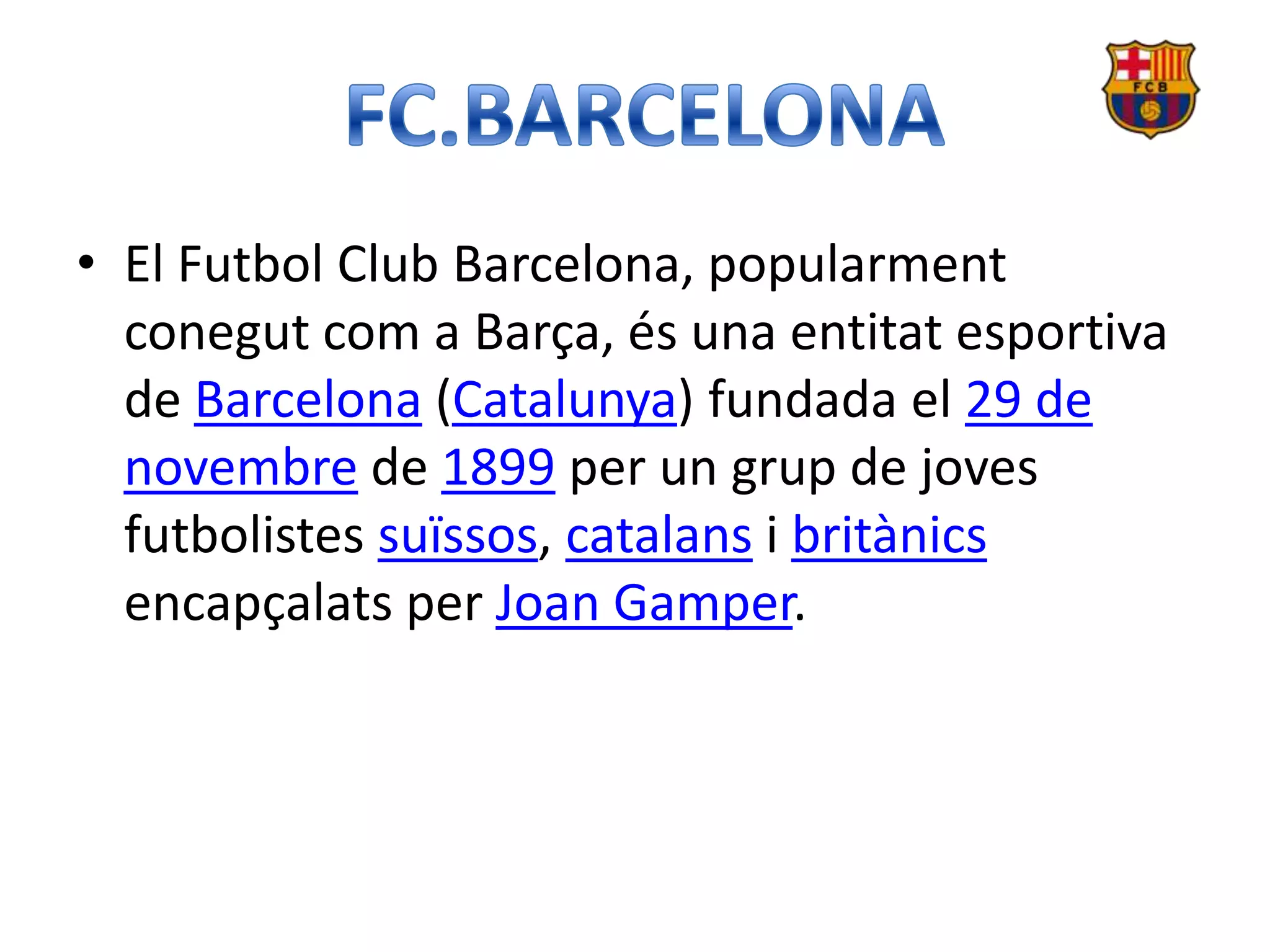Fc.barcelona (power point) | PPTX