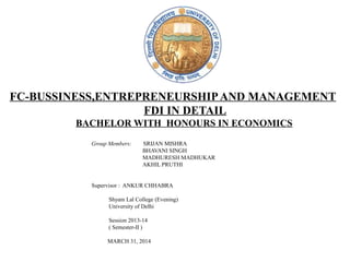 FDI IN RETAIL IN INDIA | ODP