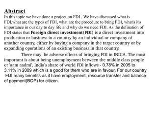 FDI IN RETAIL IN INDIA | ODP