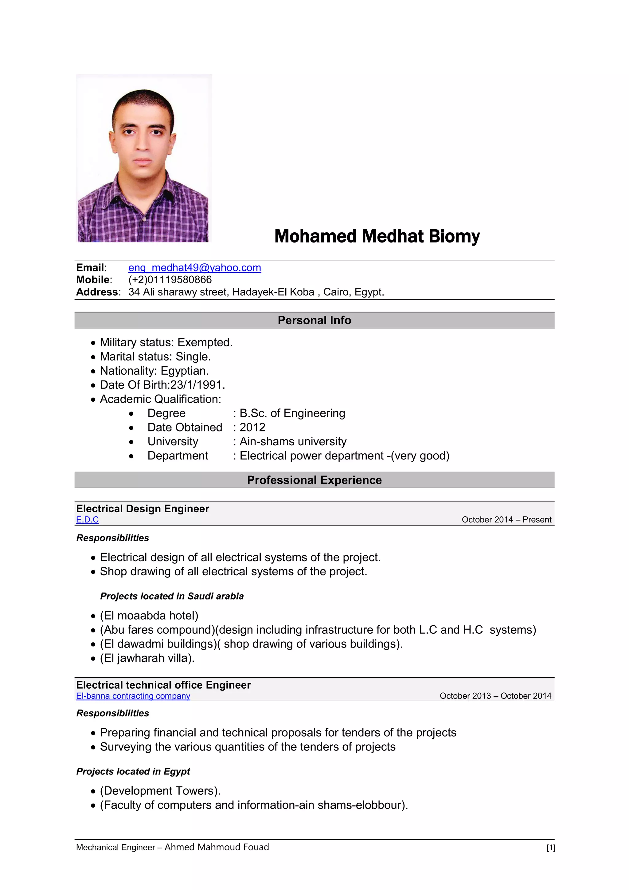 Mohamed Medhat-CV | PDF