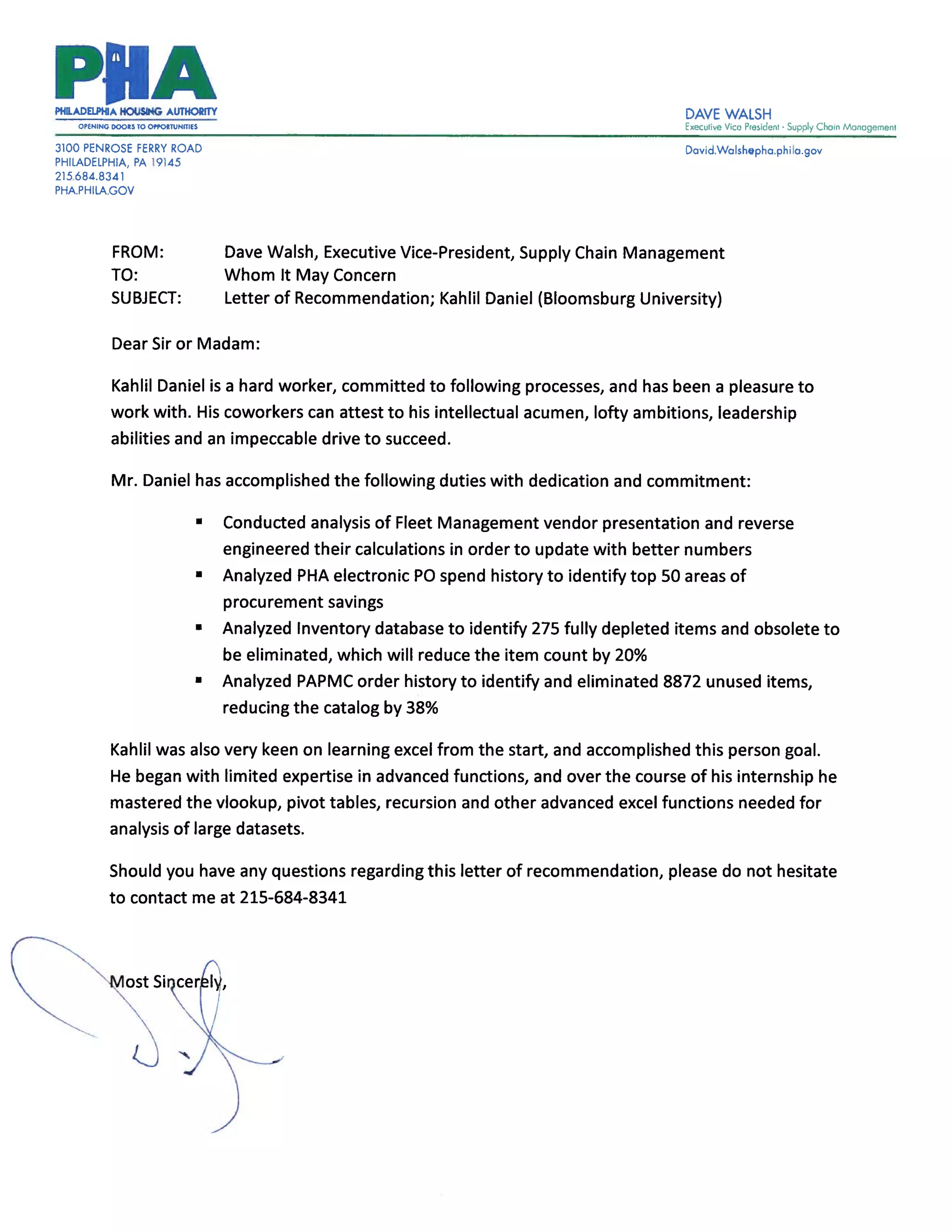 Letter of Recommendation | PDF
