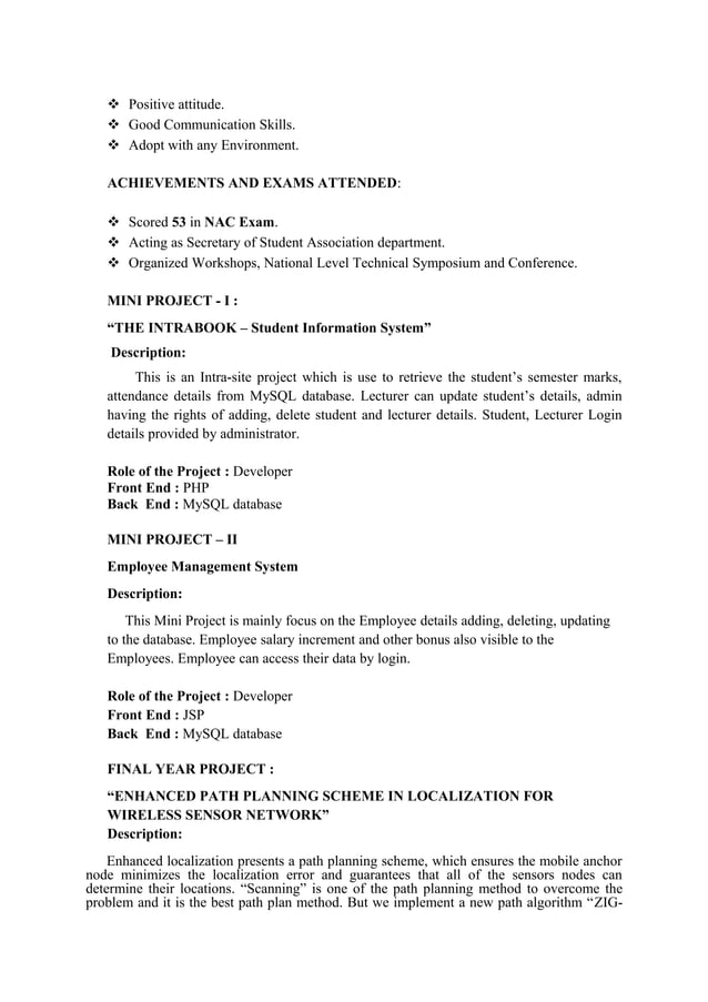 sathish_B.tech(IT)_2014_resume_updated | PDF