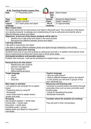 add_photo_and_clipart_grade_three | PDF