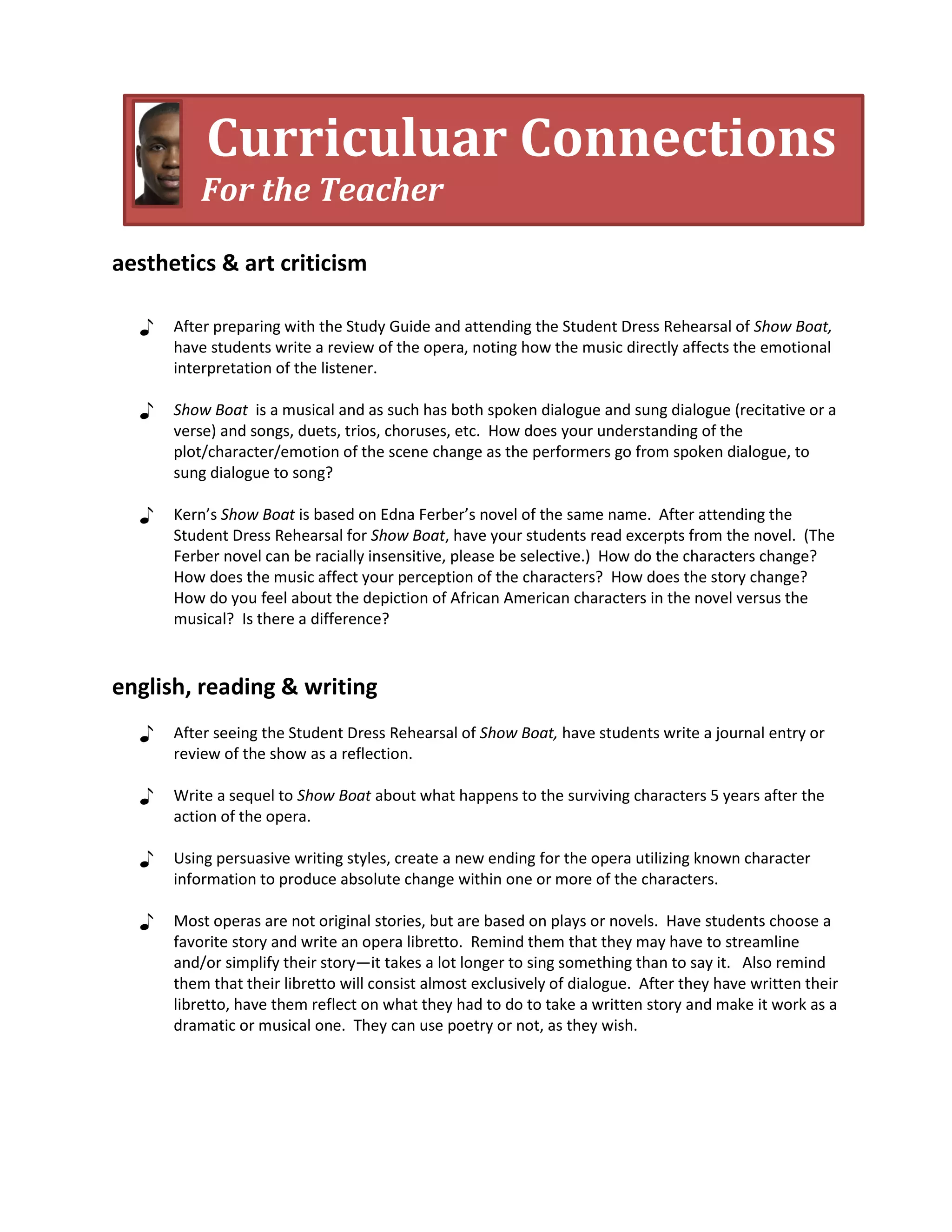 SHOW BOAT STUDY GUIDE | PDF