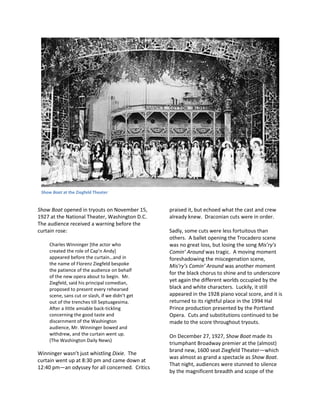 SHOW BOAT STUDY GUIDE | PDF