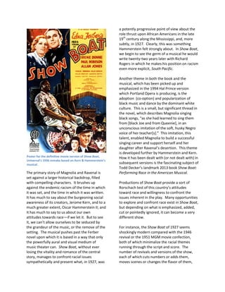 SHOW BOAT STUDY GUIDE | PDF