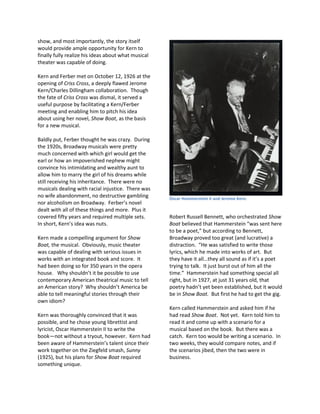 SHOW BOAT STUDY GUIDE | PDF