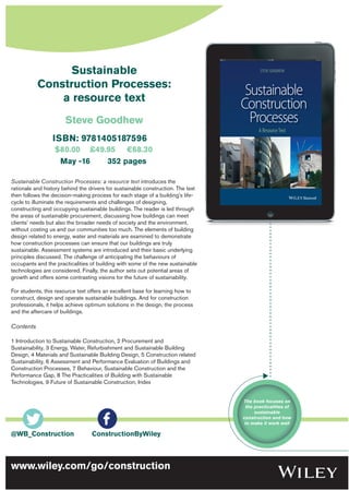 Goodhew Sustainable Construction Processes flyer | PDF | Construction ...
