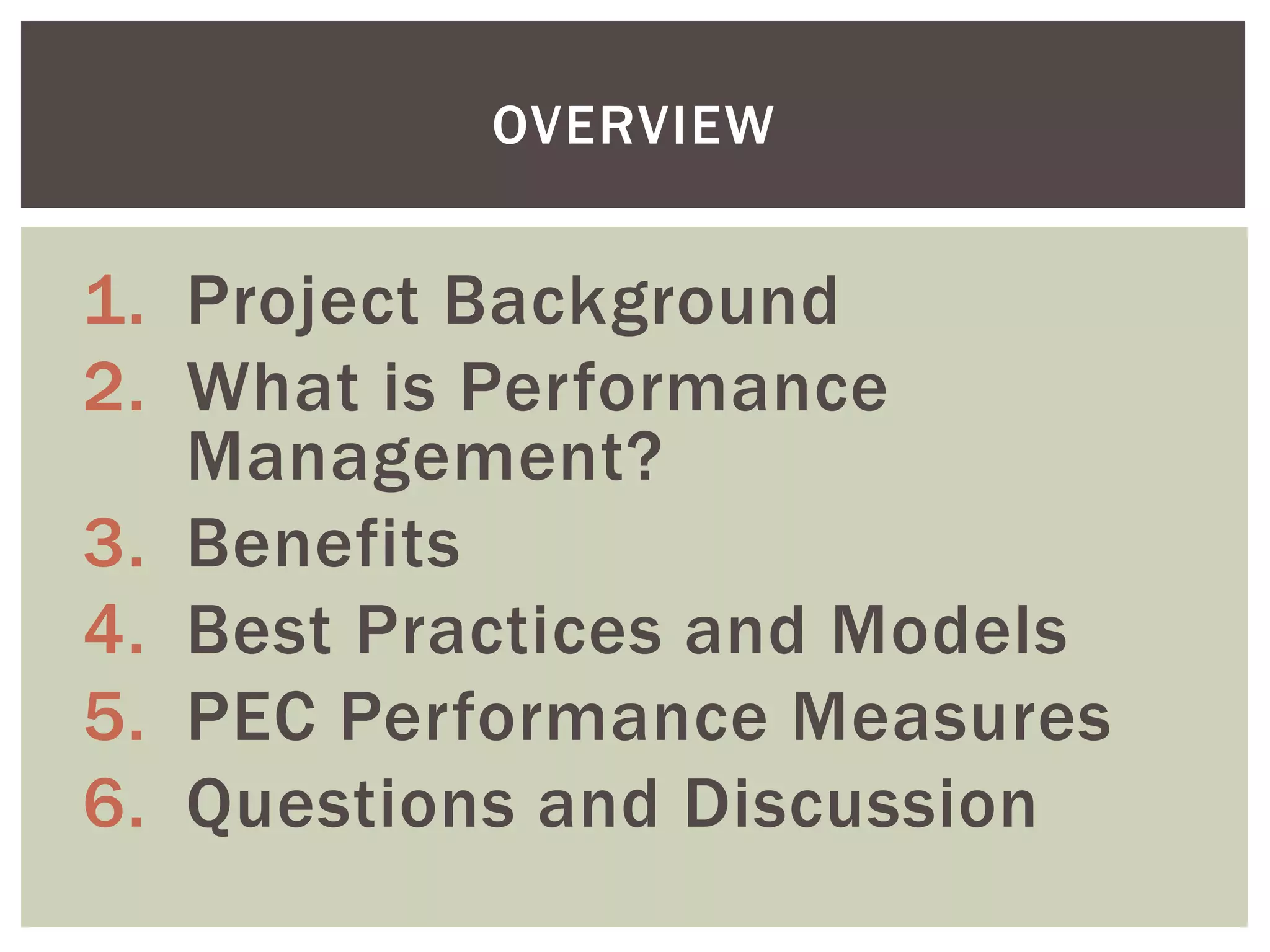 PEC Performance Presentation | PPTX