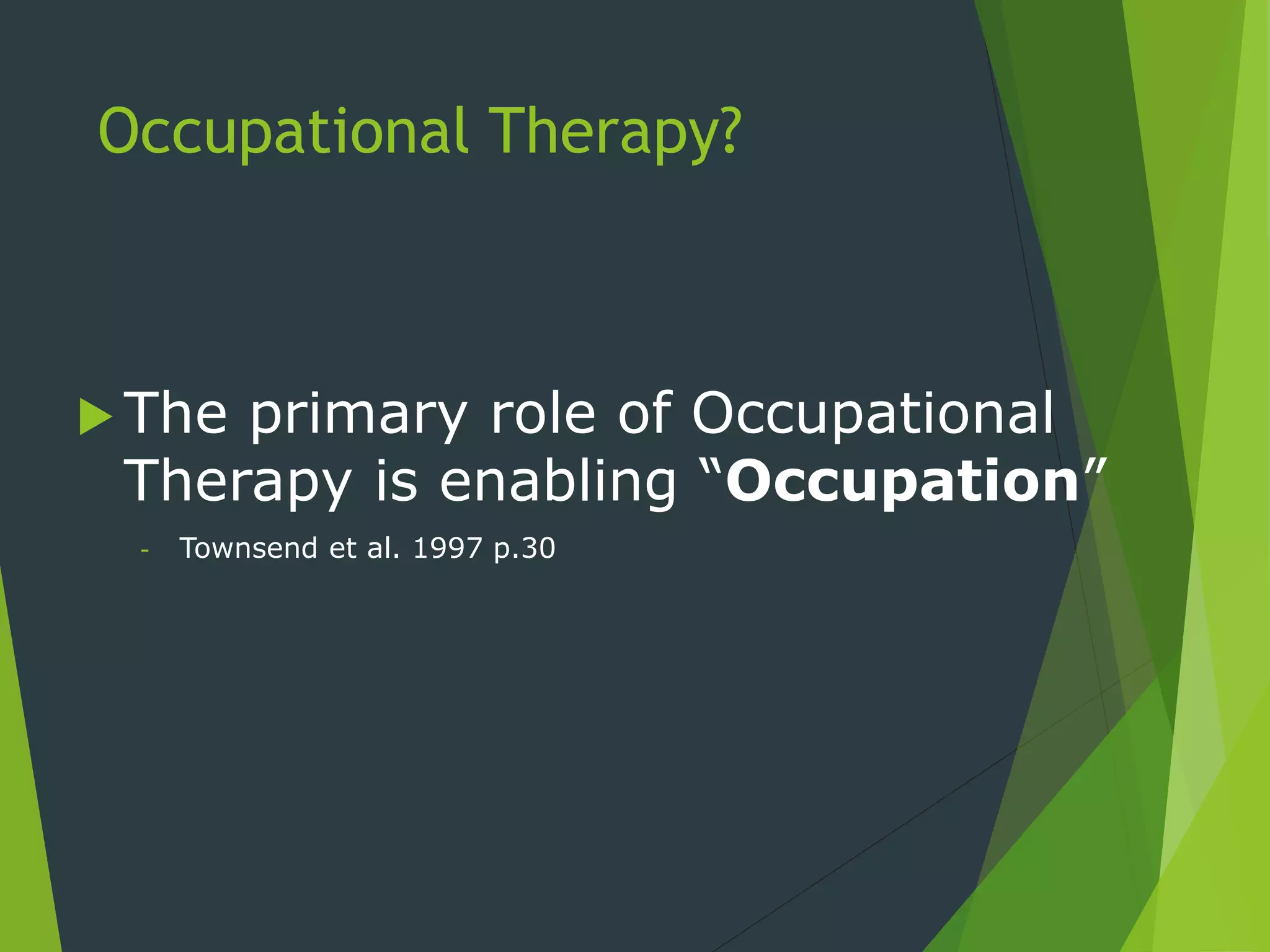 Forensic Occupational Therapy | PPTX