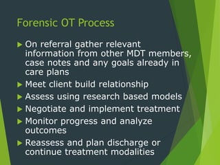 Forensic Occupational Therapy | PPTX