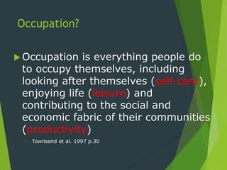 Forensic Occupational Therapy | PPTX