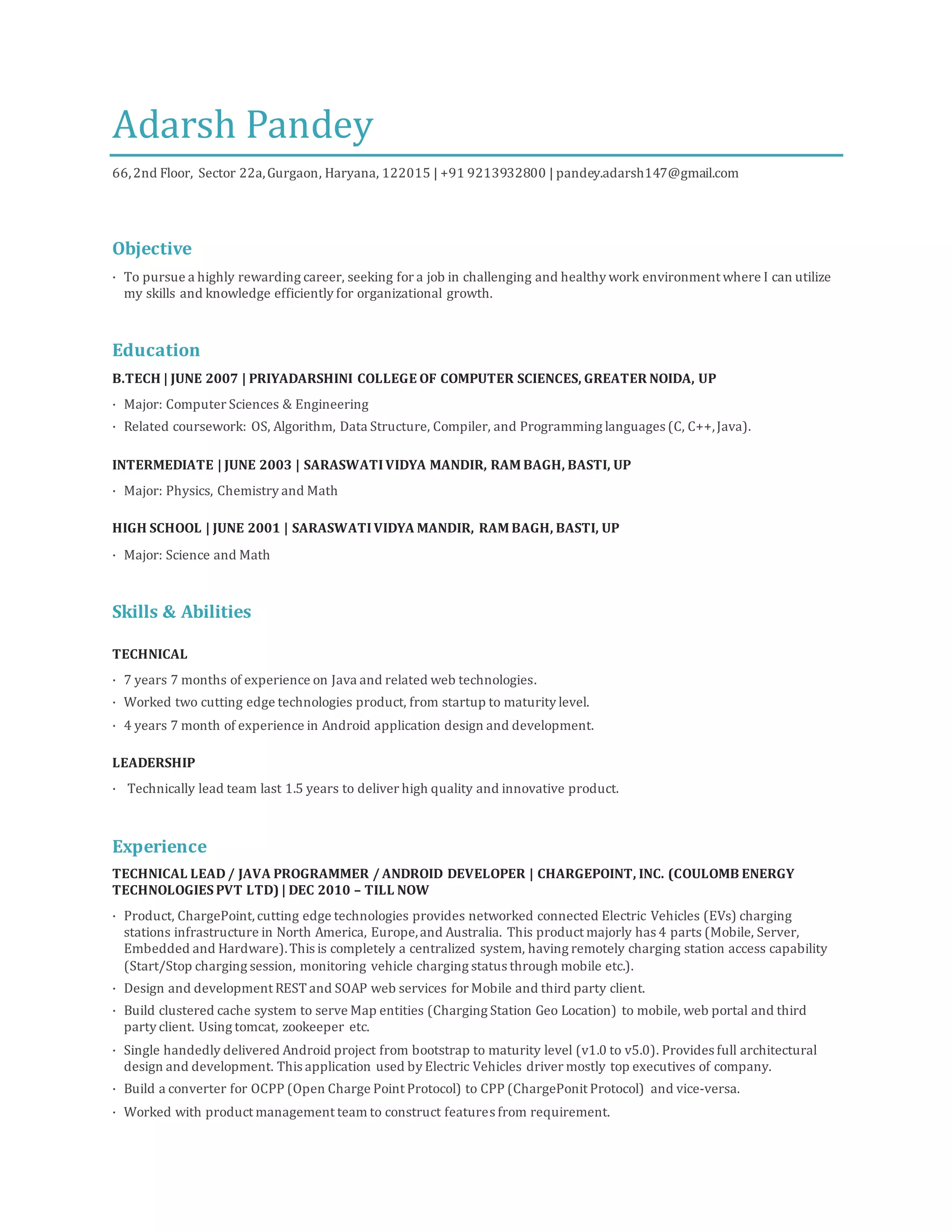 Adarsh_Pandey_Resume | DOCX