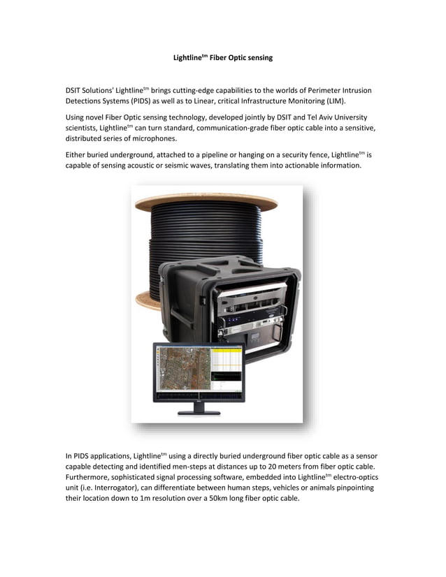 Lightline - Fiber Optic sensing by DSIT-1 | PDF Lightline - Fiber Optic sensing by DSIT-1 | PDF
