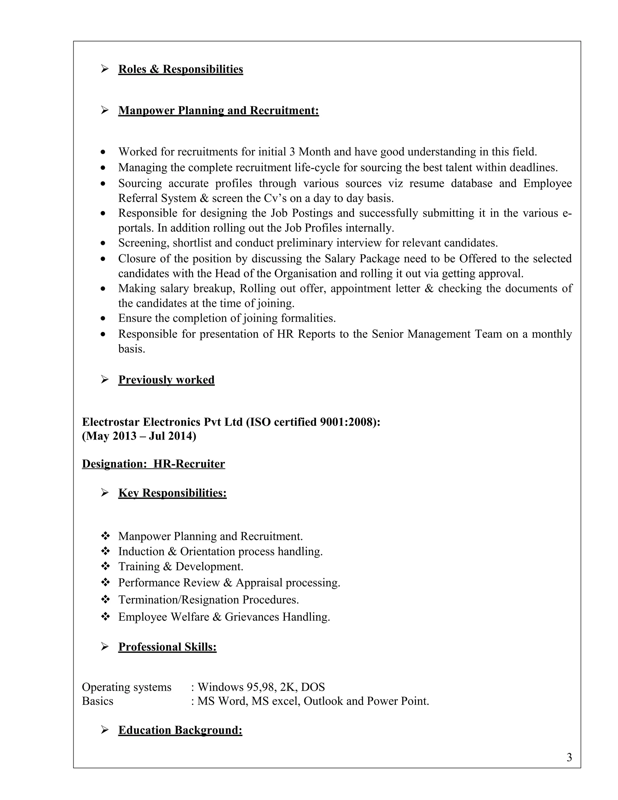 Manish Kumar - Resume | DOC