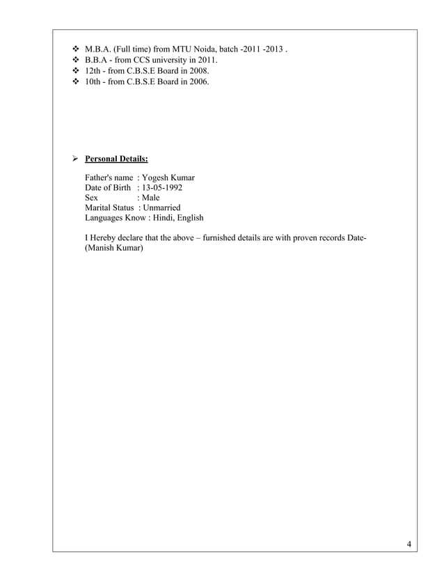 Manish Kumar - Resume | PDF