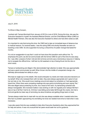 MHP Recommendation Letter - George Eliopulos | PDF | Healthcare ...
