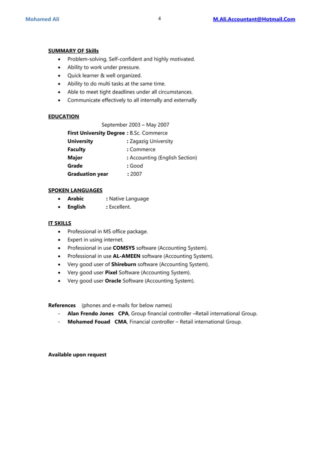 Mohamed Ali CV | PDF
