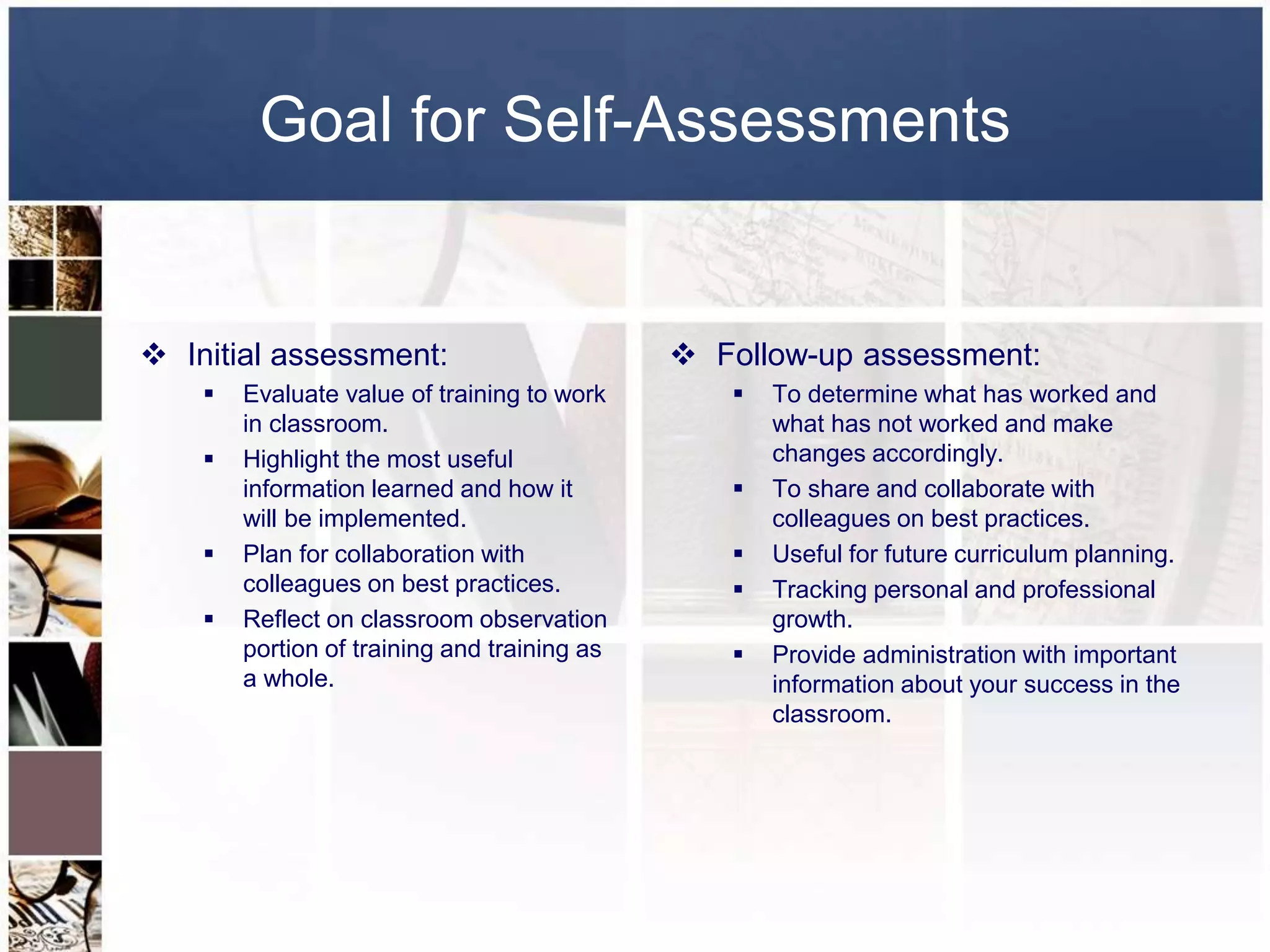 Instructor Training Assessment - Implementation Project | PPT