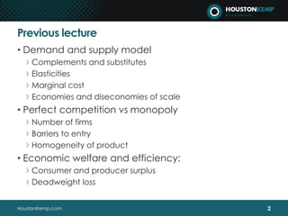 Introduction to Competition Economics - Lecture 2 | PDF
