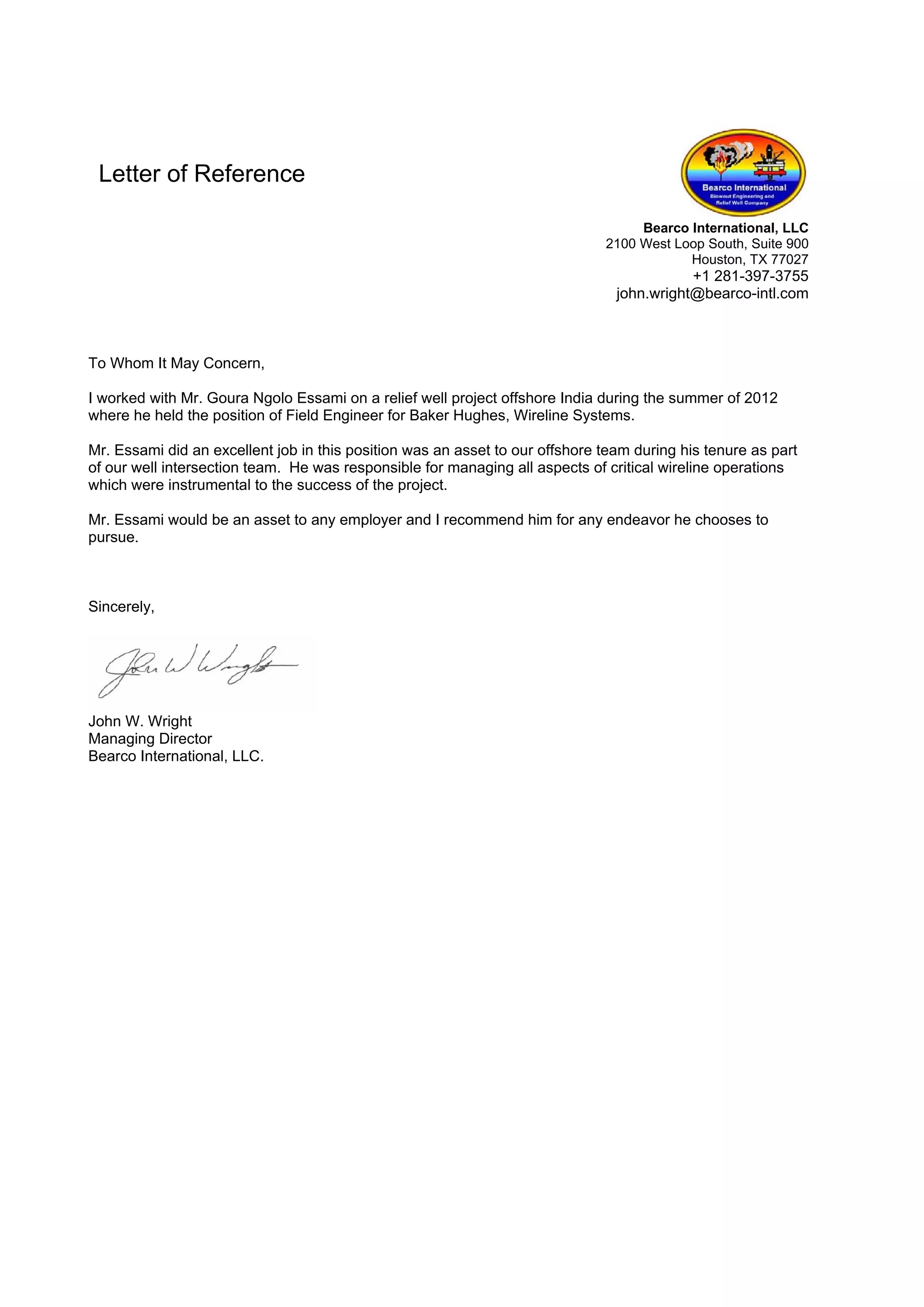 Reference Letter | PDF