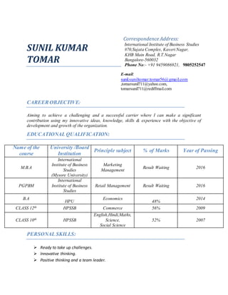 resume | DOCX | Business Administration | Business