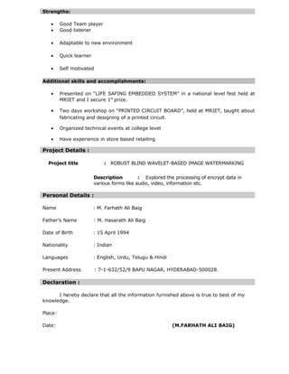 Btech_Fresher_2015_resume | DOC
