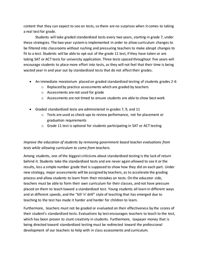 Fixing America’s Standardized Testing | PDF