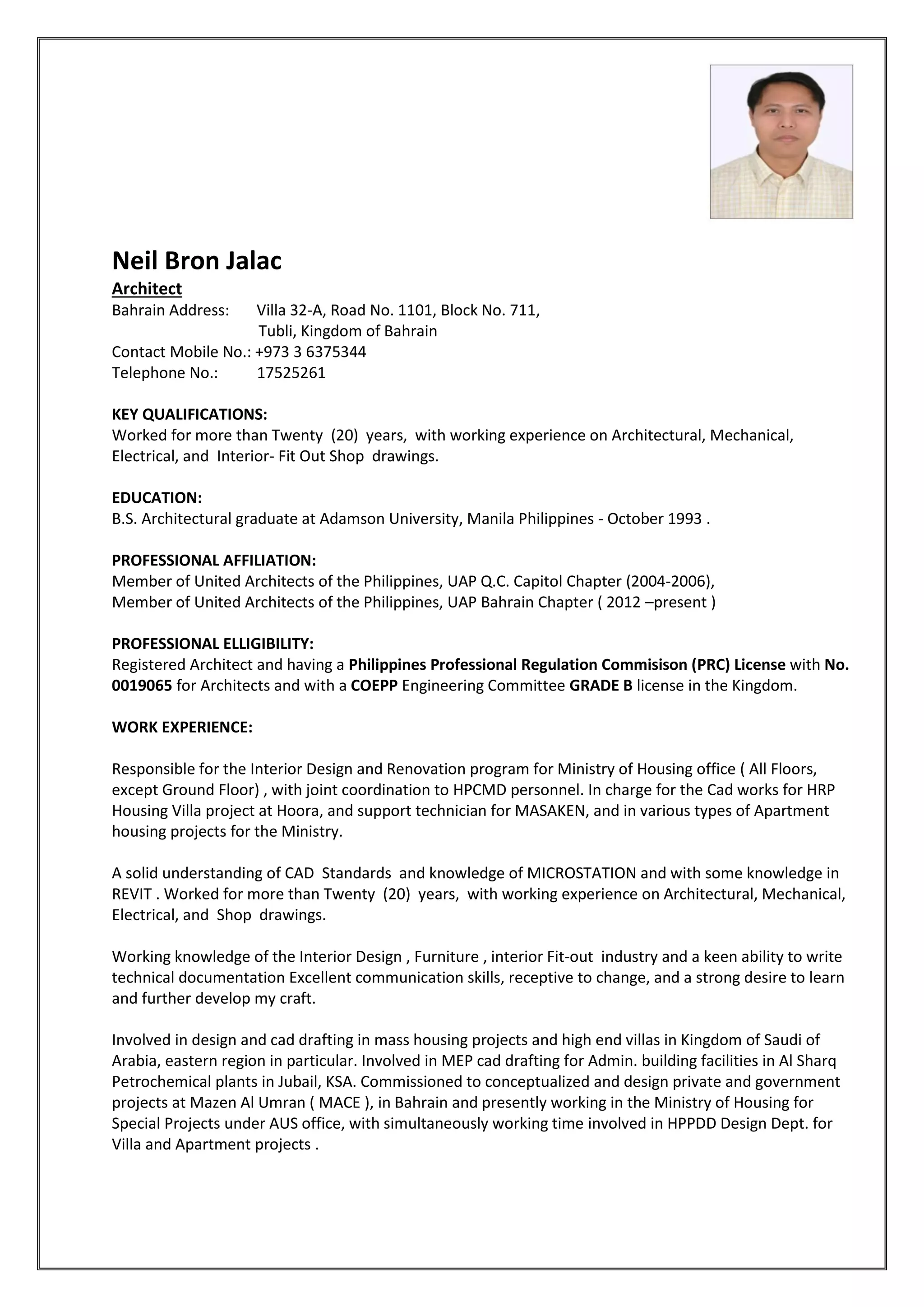 Neil Bron Jalac- CV1 (2) | PDF | Computing | Technology & Computing