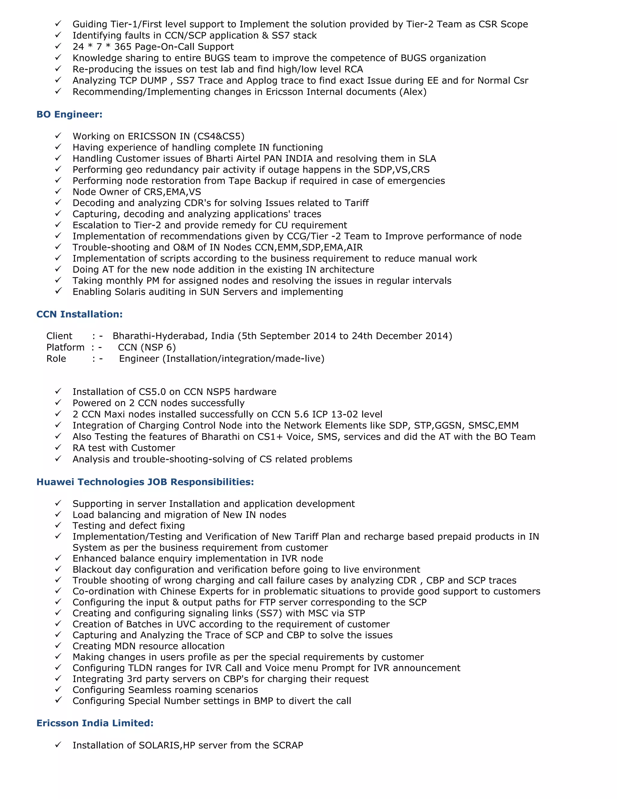 OCS ENGINEER_PRAKASH S | PDF