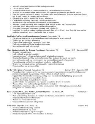 Edna Bohorquez 2016 Resume | PDF