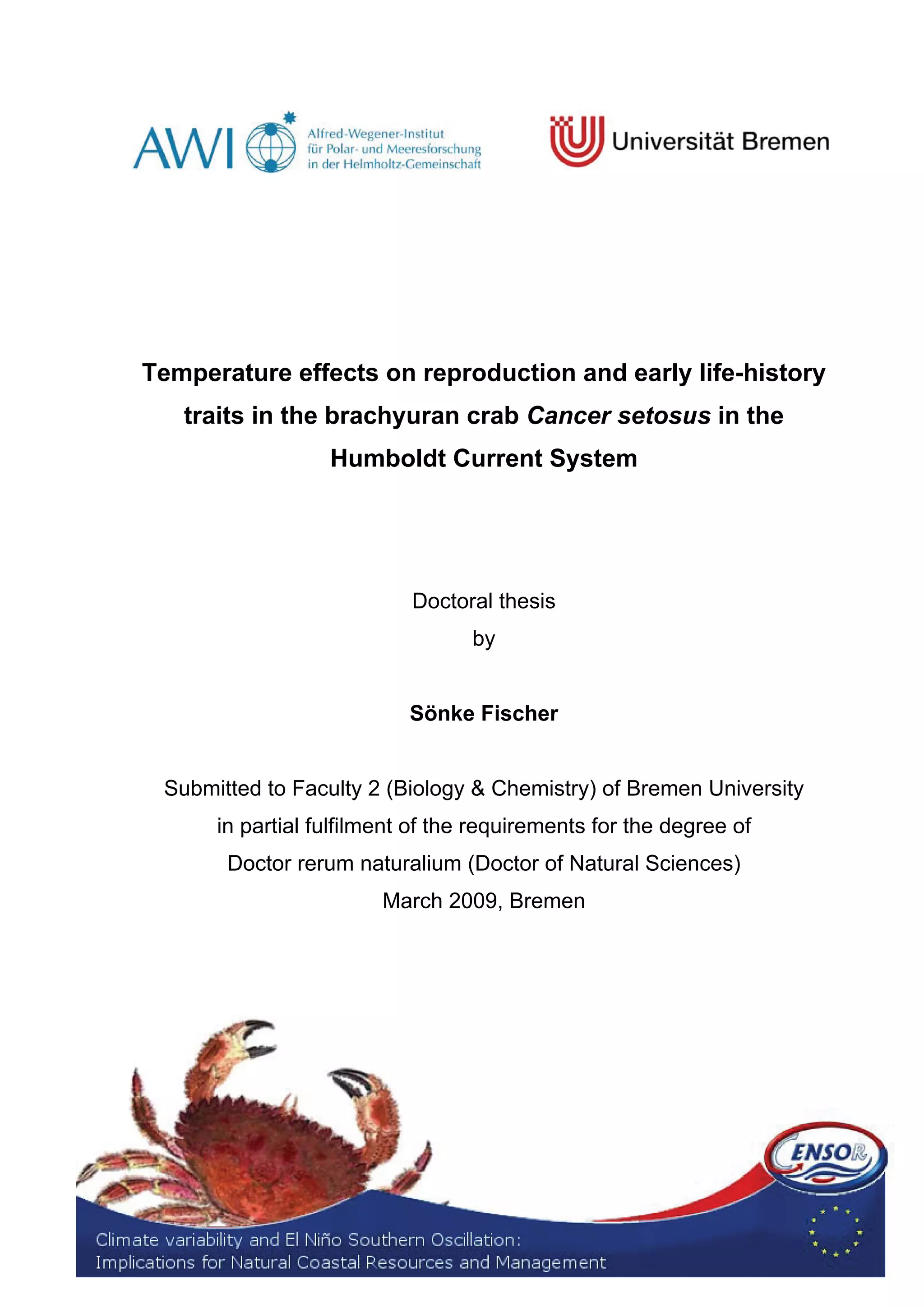 Temperature effects on reproduction and early life-history traits in ...