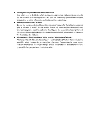 Time Table Report Final | DOCX | Educational Assessment | Education