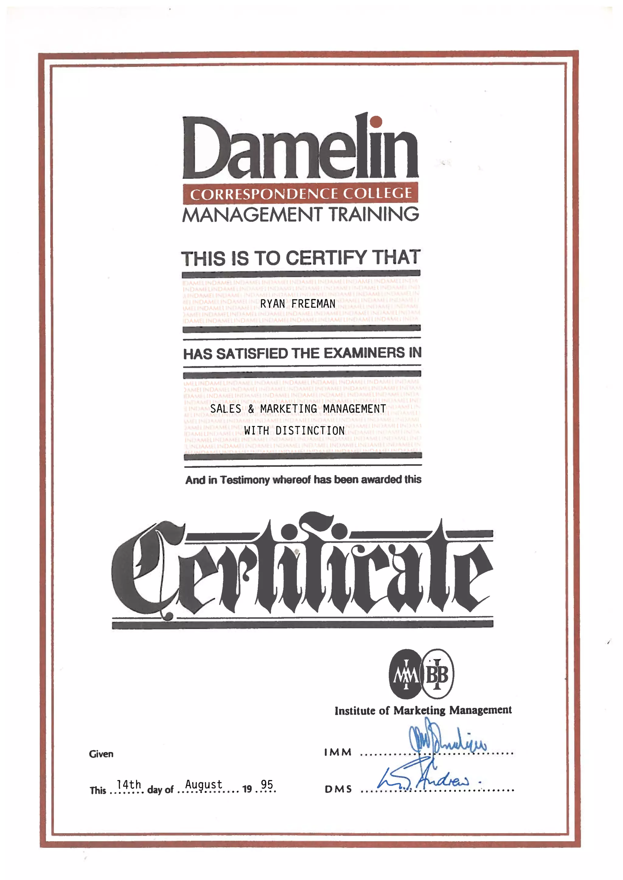 Damelin Sales and Marketing | PDF