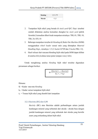 Laporan KP PT ANTAM Yogi | PDF