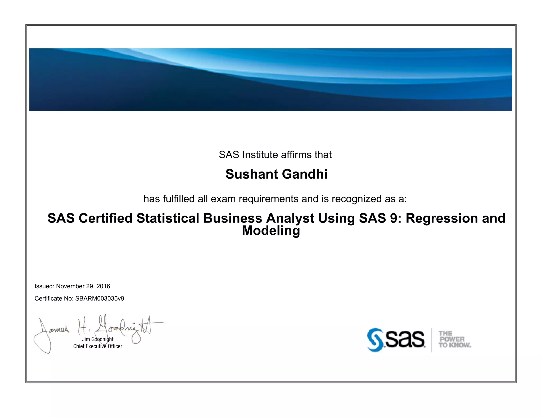 SAS_Certificate | PPT