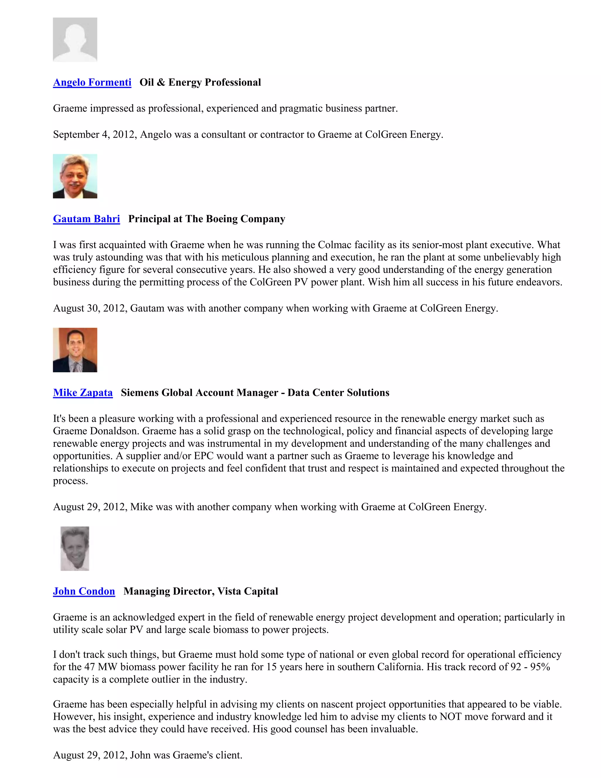 Graeme R. Donaldson_Professional recommendations & references-8.26.13