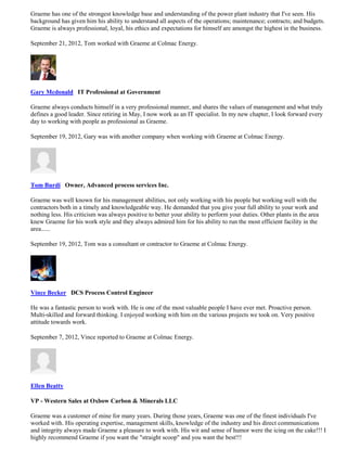 Graeme R. Donaldson_Professional recommendations & references-8.26.13