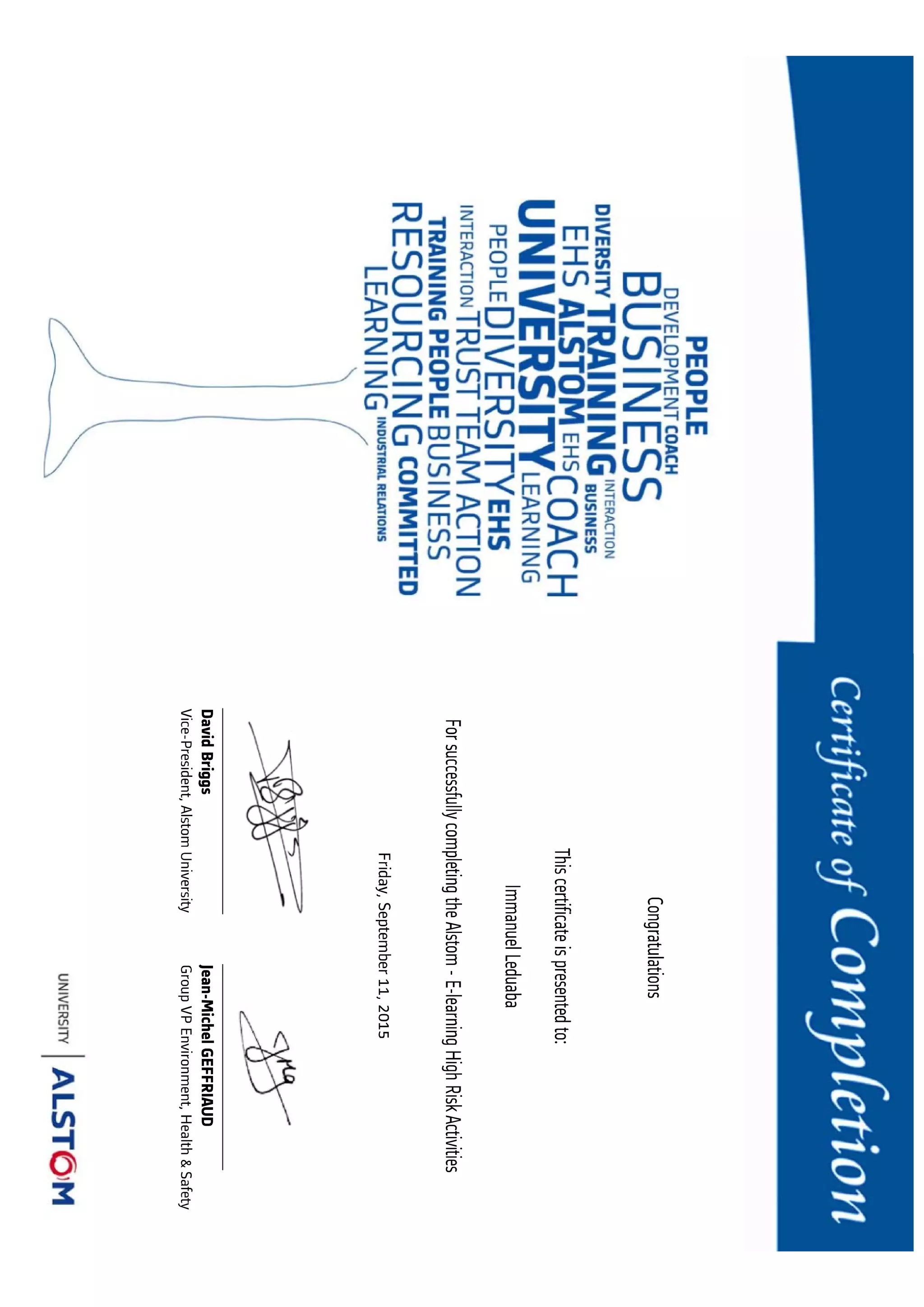 High Risk Activity certificate | PDF